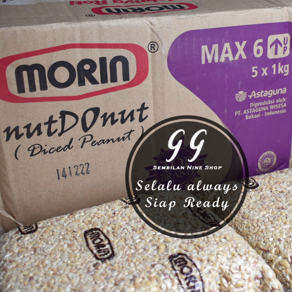 Jual NutDonut MORIN DICED PEANUT 1 KG Kacang Cacah Kasar Sangrai ...