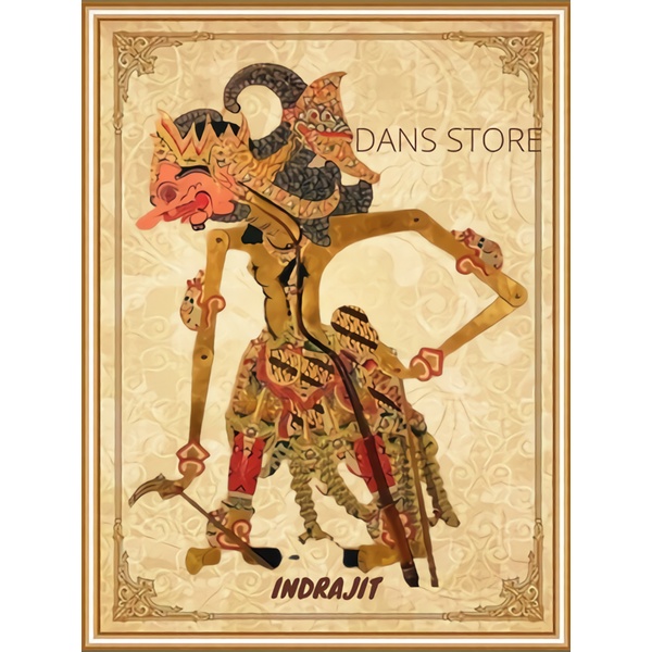 Jual Poster Wayang Kulit Indrajit Hiasan Dinding Sebagai Pajangan atau ...