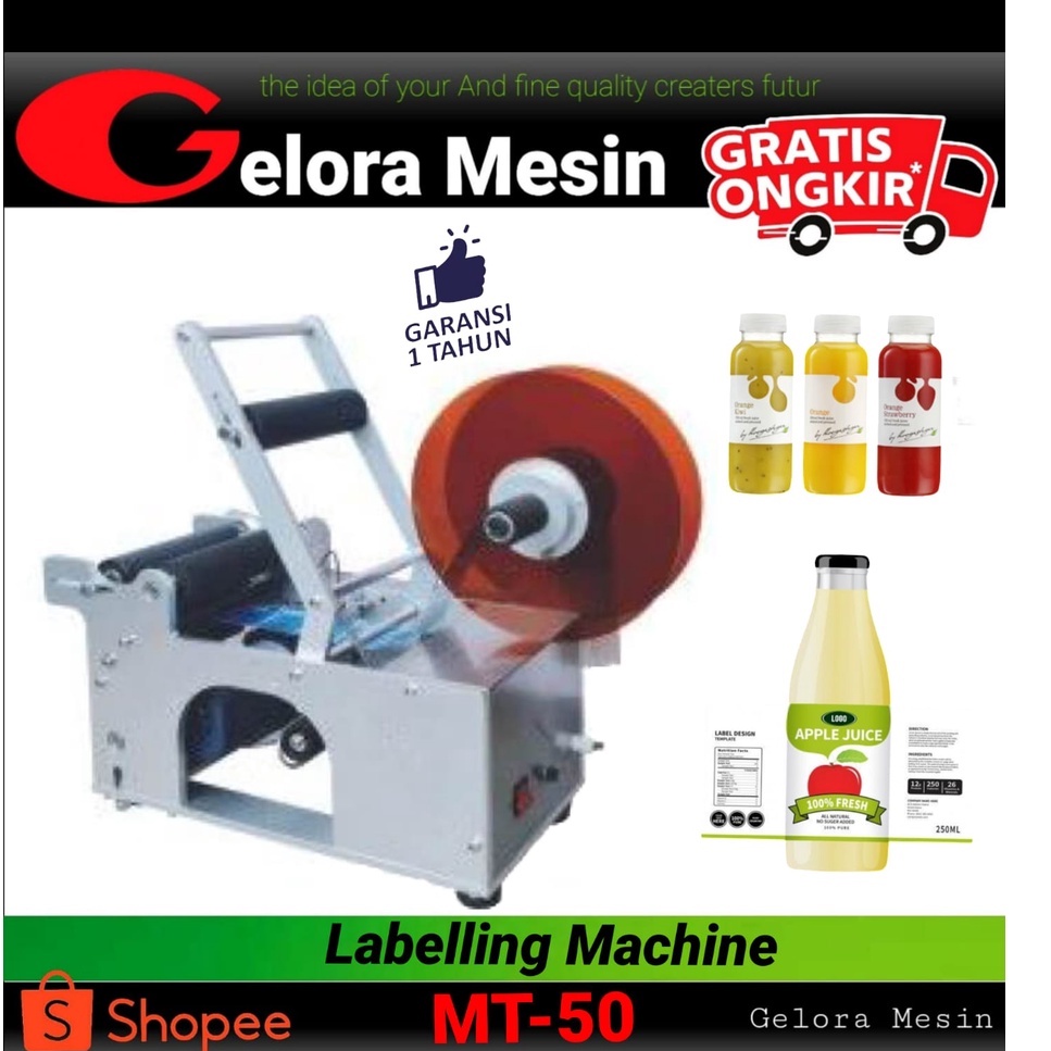 Jual Mesin Labeling Botol Tempel Label / Sticker pada Botol MT-50 ...