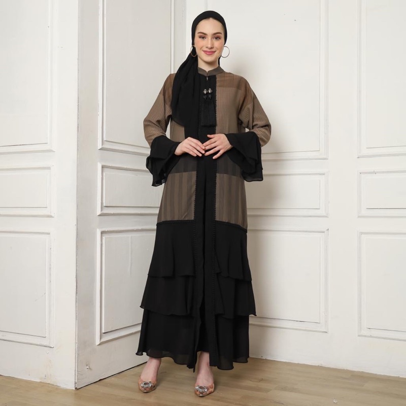 Jual SARA OUTER ABAYA (brown) | Shopee Indonesia