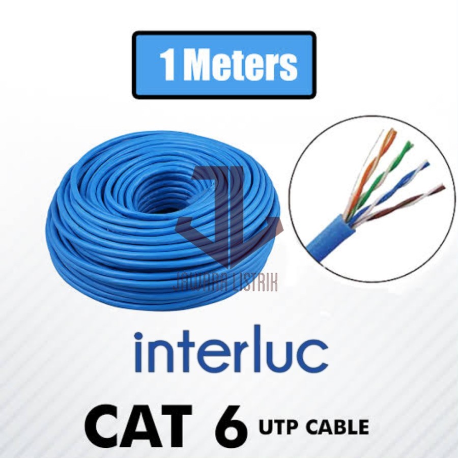 Jual INTERLUC KABEL UTP LAN METERAN CAT6E CAT 6E BIRU MURAH | Shopee ...