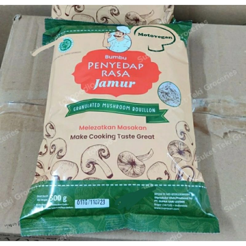 Jual Kaldu Penyedap Jamur Non MSG Alami MOTOVEGAN 500gr Halal | Shopee ...