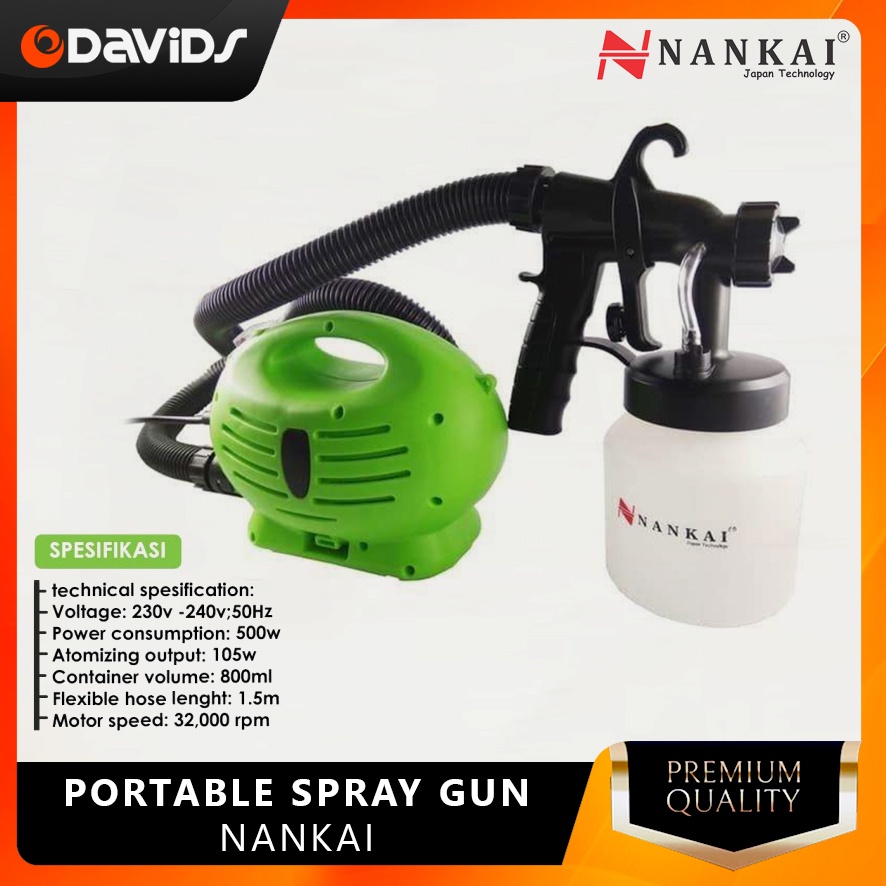 Jual Spray Gun Elektrik Semprotan Cat Kompresor Mesin Sprayer Nankai ...