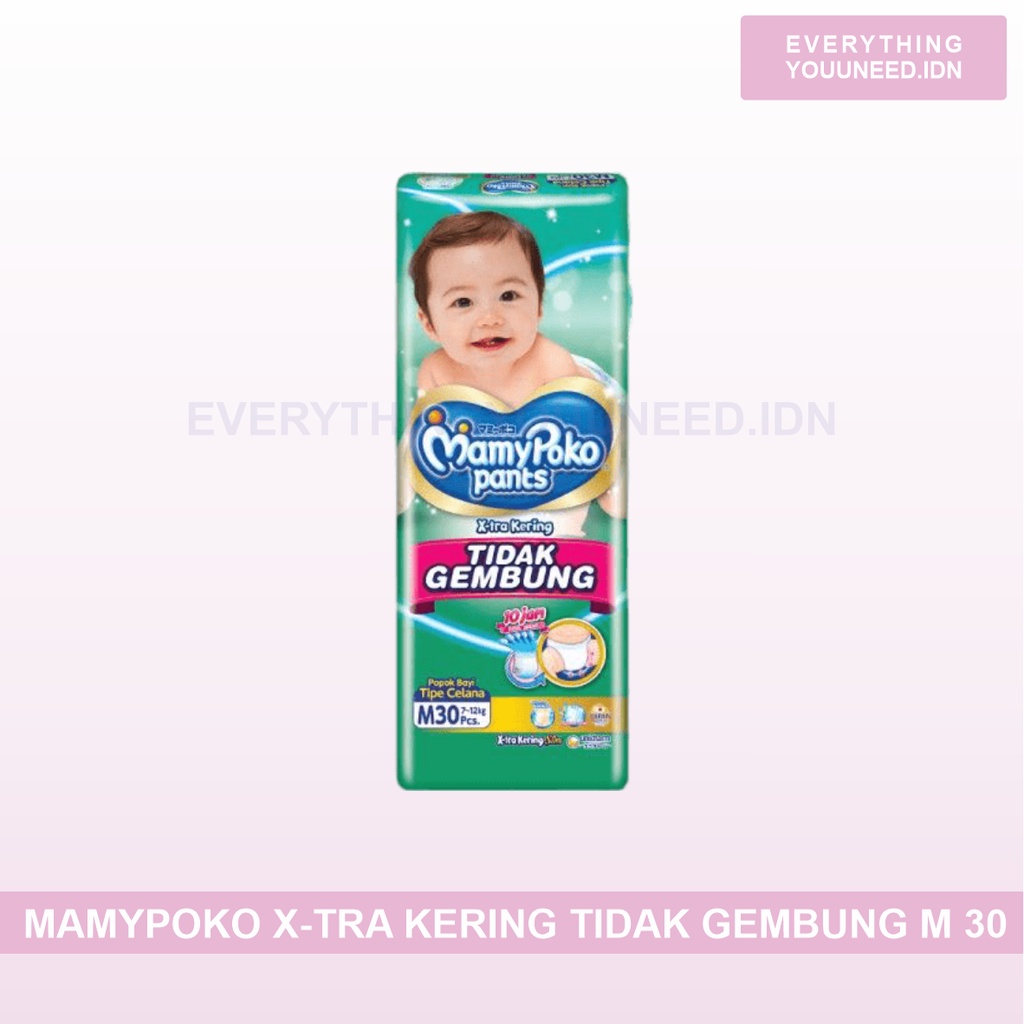 Jual MamyPoko Pants X-tra Kering Slim Tidak Gembung - M 30 / M30 - Popok Celana | Shopee Indonesia