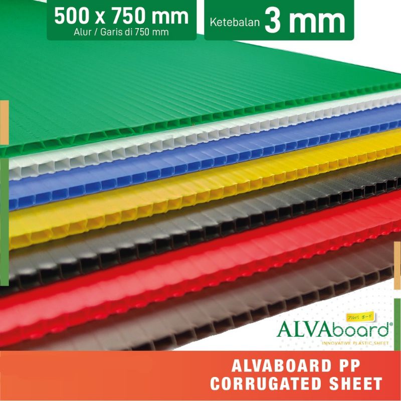 Jual Impraboard / Infraboard / Alvaboard / PP Flute Board 50 cm x 75 cm ...