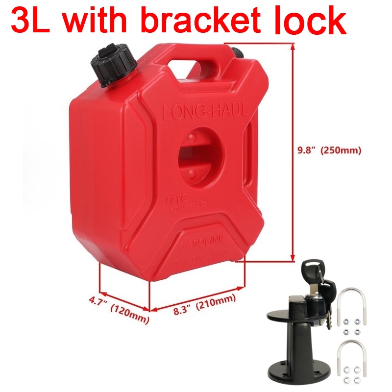 Jual &3L 5L Portable Jerry Can Motorcycle Car Emergency Fuel Tank Gas ...
