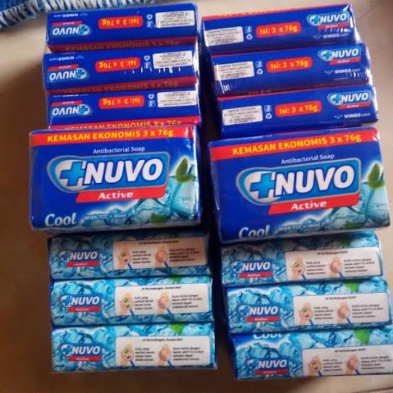 Jual NUVO sabun batang active Cool 76g x 3. | Shopee Indonesia