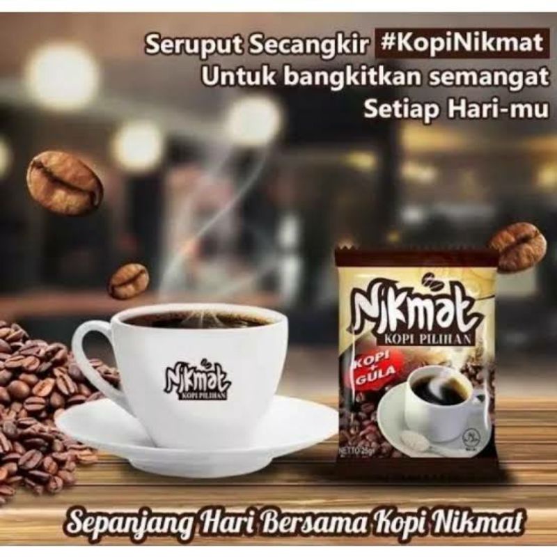 Jual Kopi Nikmat Duo (Kopi + Gula) 1pak (20sachet x 25gram) | Shopee ...