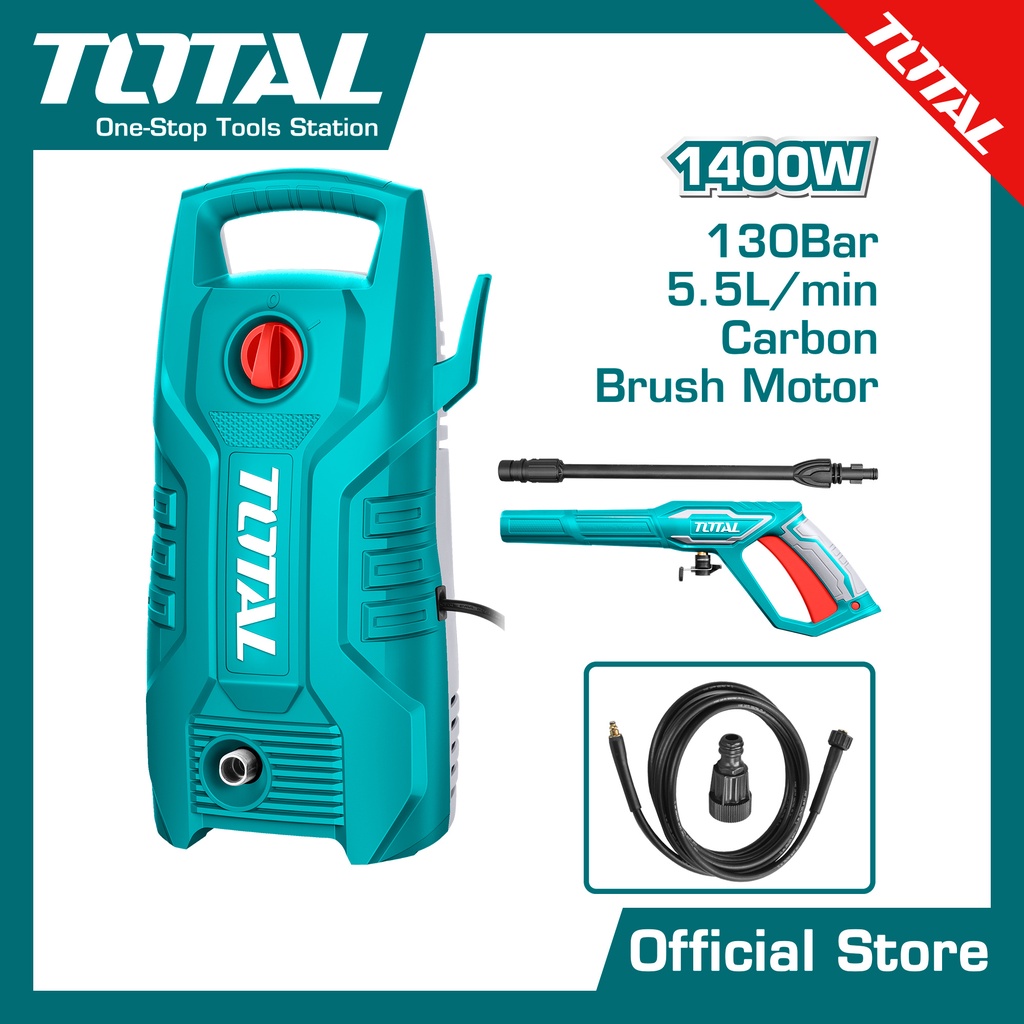 Jual TOTAL High pressure washer/Mesin cuci mobil tekanan tinggi 1400W 130Bar TGT11316 | Shopee ...