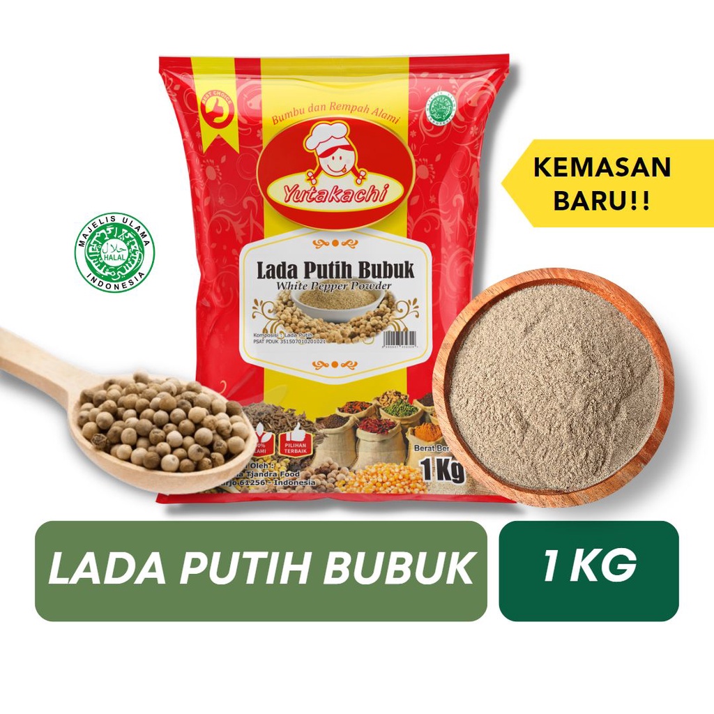 Jual MURNI Lada Putih Bubuk 1 Kg / Merica Bubuk Kiloan/ Pepper Powder ...