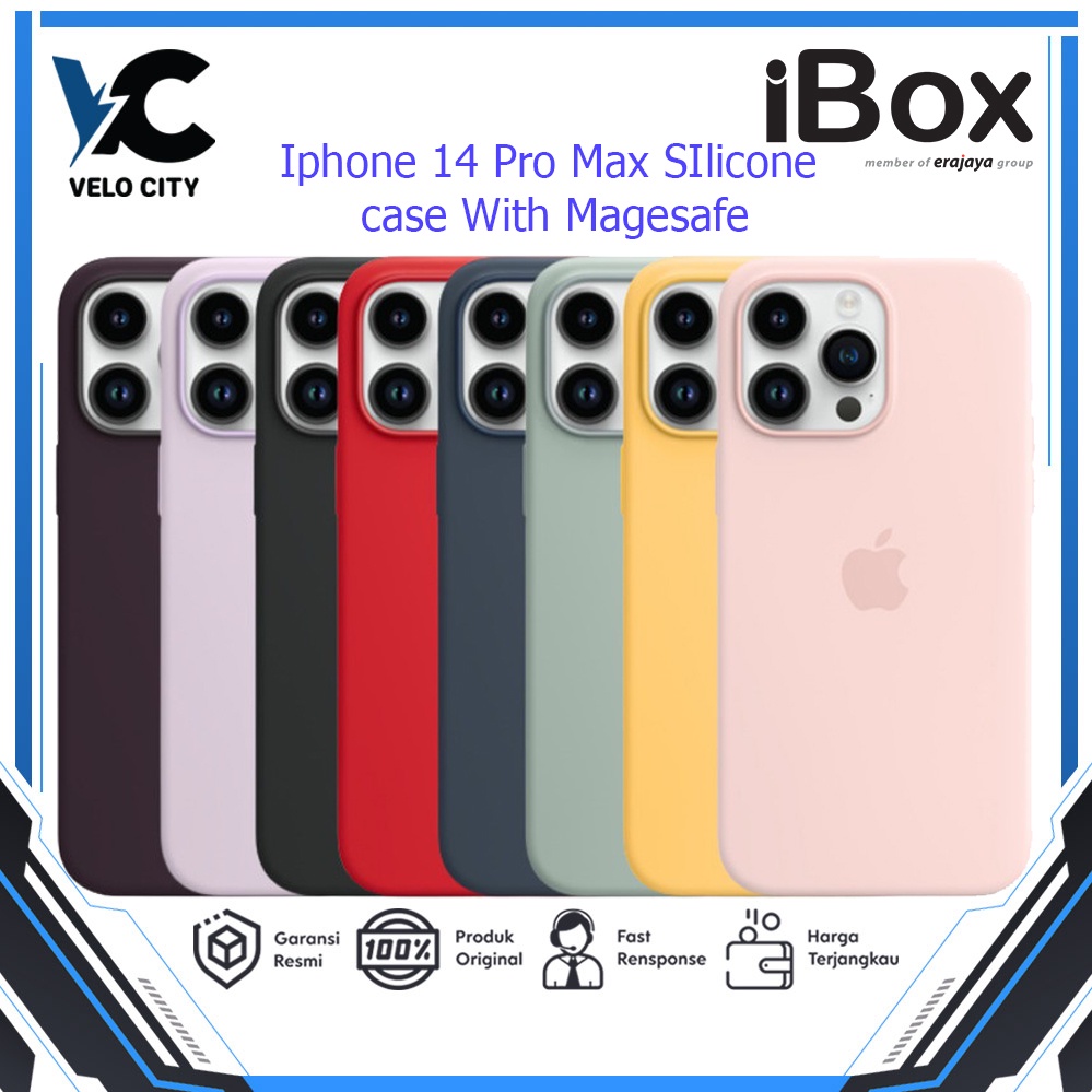 Jual iPhone 14 Pro Max Silicone Case with MagSafe Original iBox ...