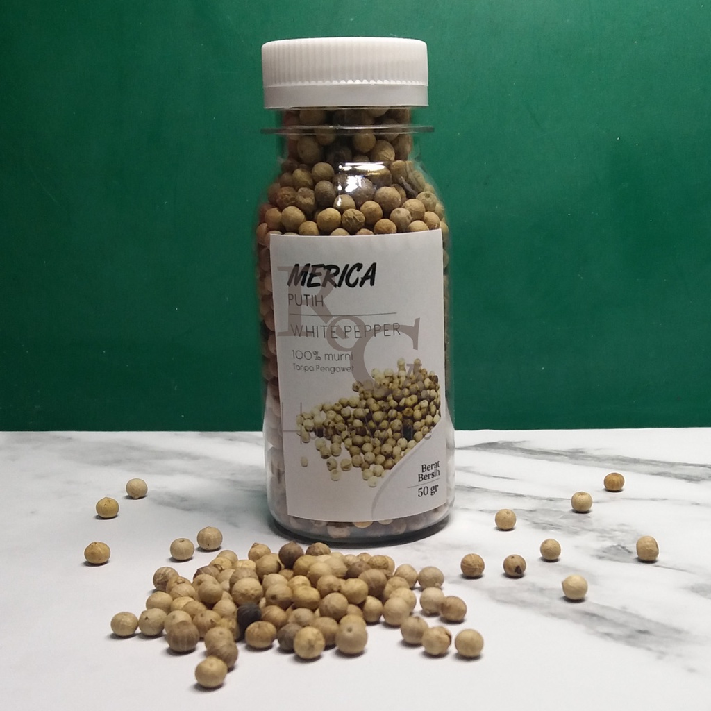Jual Merica Putih Biji Lada Butir Whole White Pepper 50gr Bumbu Rempah ...