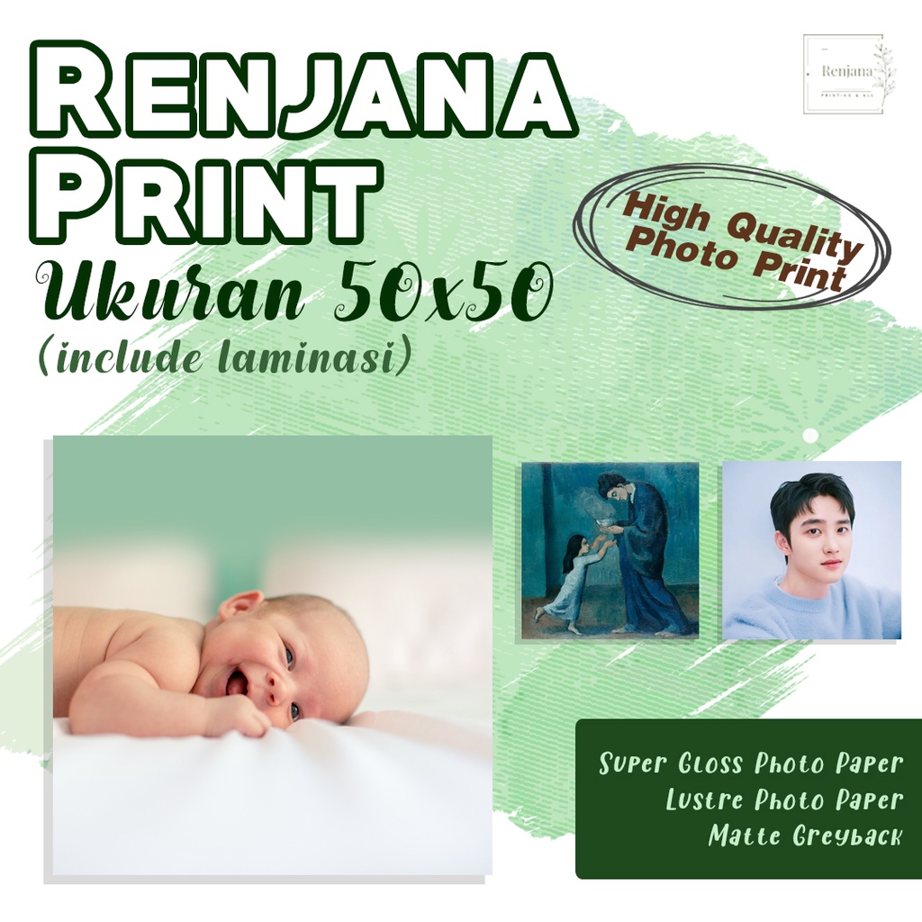 Jual Cetak Ukuran 50x50 Super Gloss Photo Paper/ Matte Greyback ...