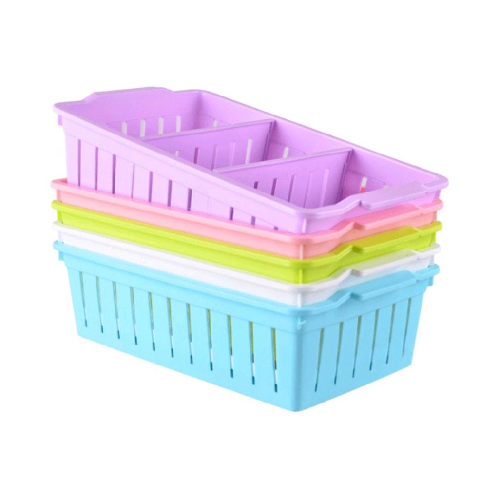 Jual Rak Plastik 3 Sekat Serbaguna - Keranjang Penyimpanan Multifungsi ...