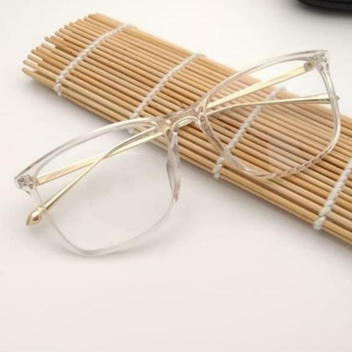 Jual Frame Kacamata Wanita Cewek Transparan Paket Lensa Minus Plus ...