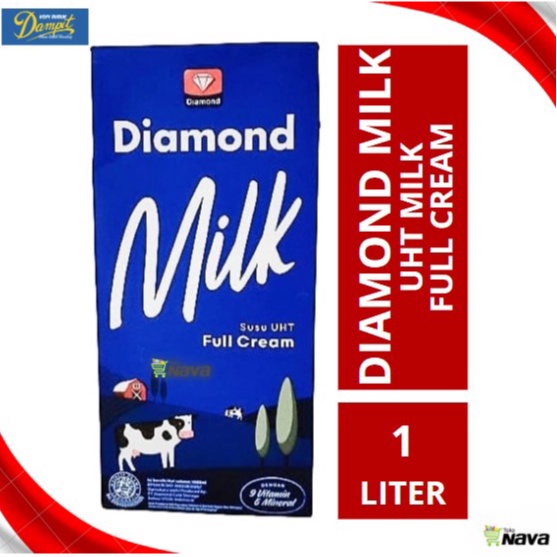 Jual SUSU UHT DIAMOND FULL CREAM 1 L ( 1 Liter ) | Shopee Indonesia