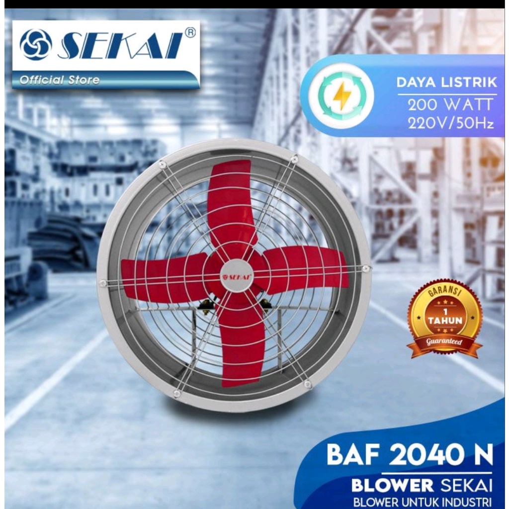 Jual KIPAS ANGIN BESI BLOWER FAN SEKAI 20 INCH TYPE BAF 2040 N | Shopee ...