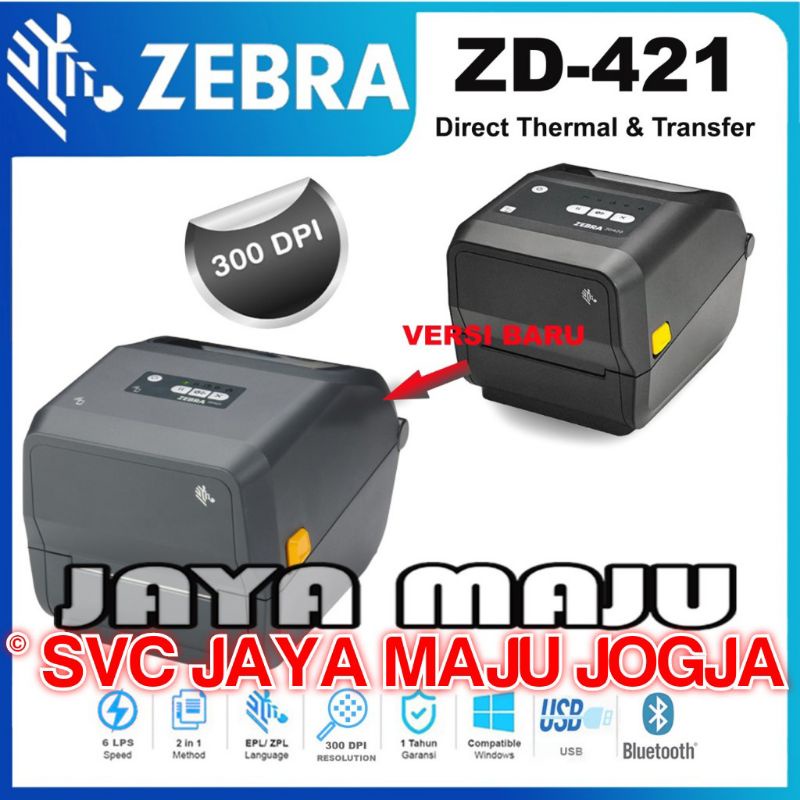 Jual ZEBRA ZD 421 300 DPI - SPEED 102 MM/S - USB HOST BLUETOOTH NFC USB ...