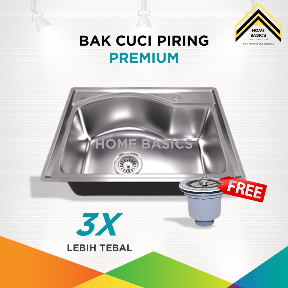 Jual Bak Cuci Piring Stainless Tebal 1 Lubang / BCP / Kitchen Sink ...