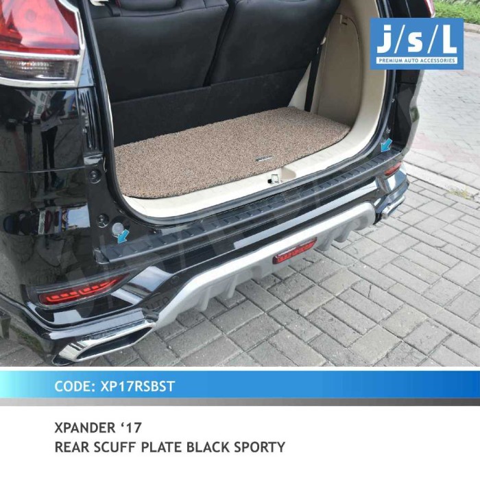 Jual XPANDER 2017- Sillplate bagasi belakang REAR scuff plate sporty ...