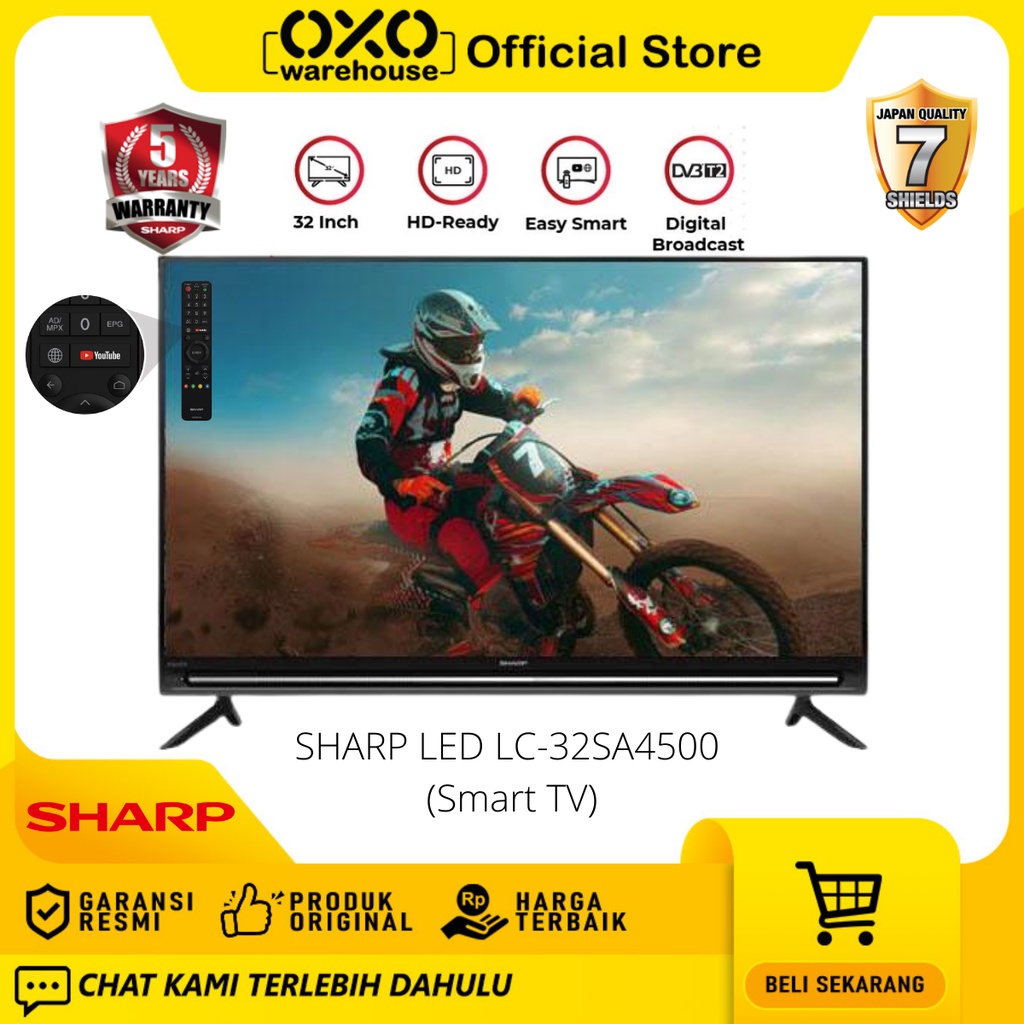Jual SHARP LED TV LC-32SA4500i 32 Inch Garansi Resmi | Shopee Indonesia