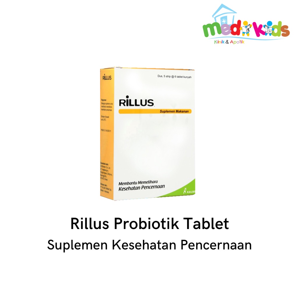 Jual Rillus Tablet Probiotik Pencernaan - Strip Box | Shopee Indonesia