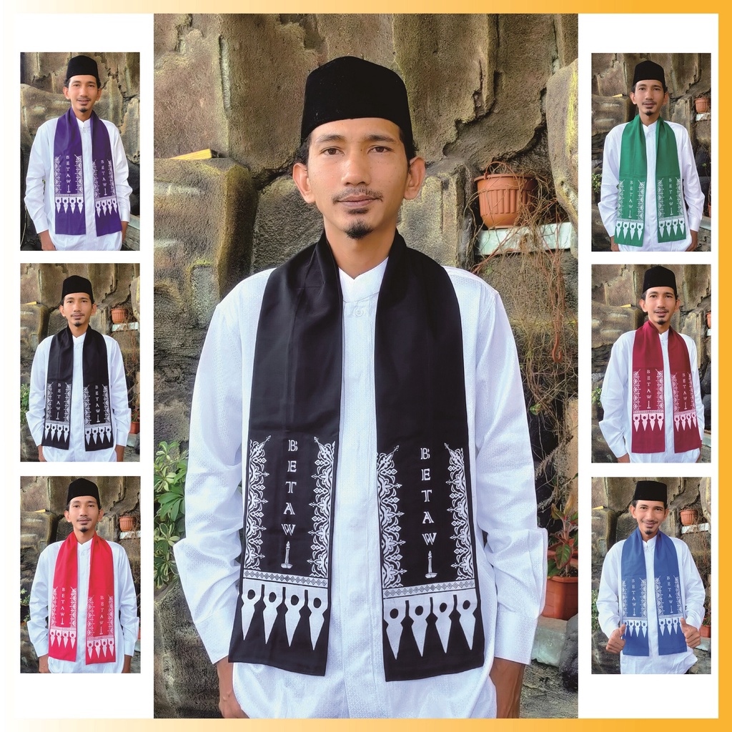 Jual Selendang ondel ondel cukin syall betawi / Cukin Betawi / Syall ...