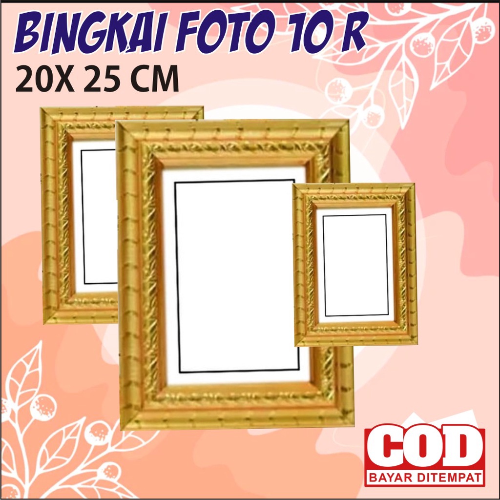 Jual Bingkai Figura Frame 10R (20x25) ukir gold | Shopee Indonesia