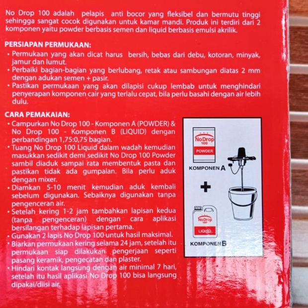 Jual NO DROP 100 2 KOMPONEN PELAPIS ANTI BOCOR 2,5KG // PELAPIS KAMAR ...