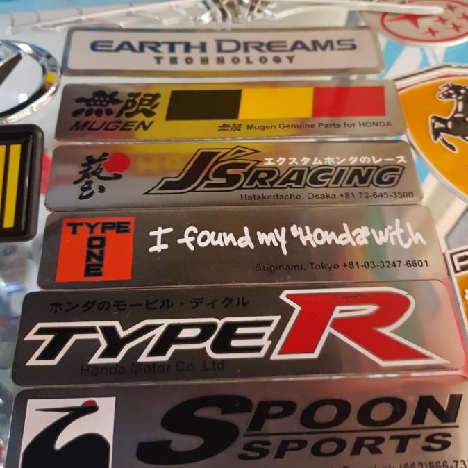 Jual emblem badge honda tuner spoon mugen jsracing type one | Shopee ...