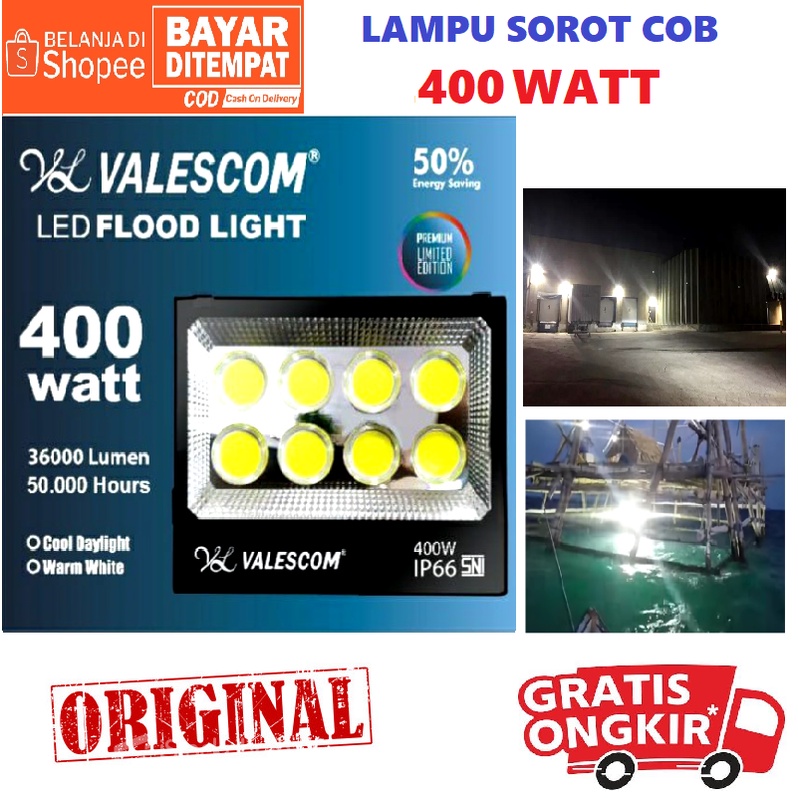 Jual LAMPU TEMBAK SOROT LED COB 400 WATT Super Terang | Shopee Indonesia