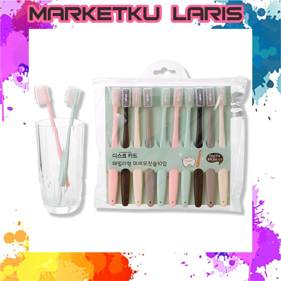 Jual MKL - Sikat Gigi Dewasa 1 SET ISI 10 PCS / Sikat Gigi Nano Tech ...