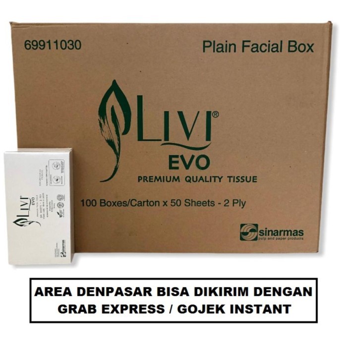 Jual Tisu LIVI Evo Premium Plain Facial 1 Dus | Tissue Wajah Livi | Flat Box | Refill | Cube Box ...