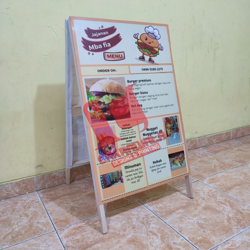 Jual STAND BANNER KAYU UKURAN 50 X 85 - STANDING A BANNER KAYU UNTUK ...