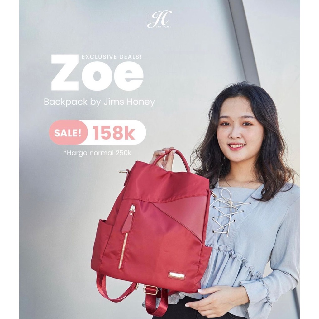 Jual ZOE BACKPACK JIMS HONEY ( BISA COD ) | Shopee Indonesia