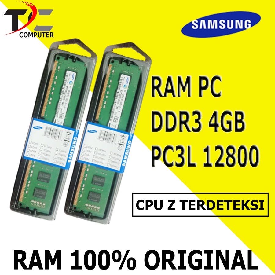 Jual RAM MEMORY PC KOMPUTER DDR3L 4GB PC12800 SAMSUNG/HYNIX | Shopee Indonesia