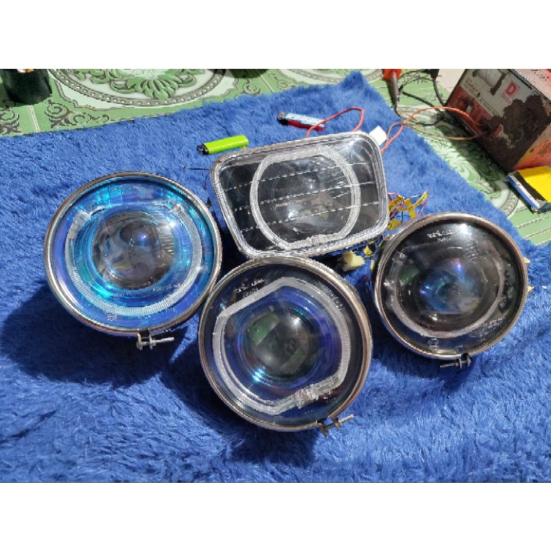Jual Lampu depan BI LED gen 2 RGB REMOT YL+CB125+MP+TIGER+NINJA.PNP CB ...