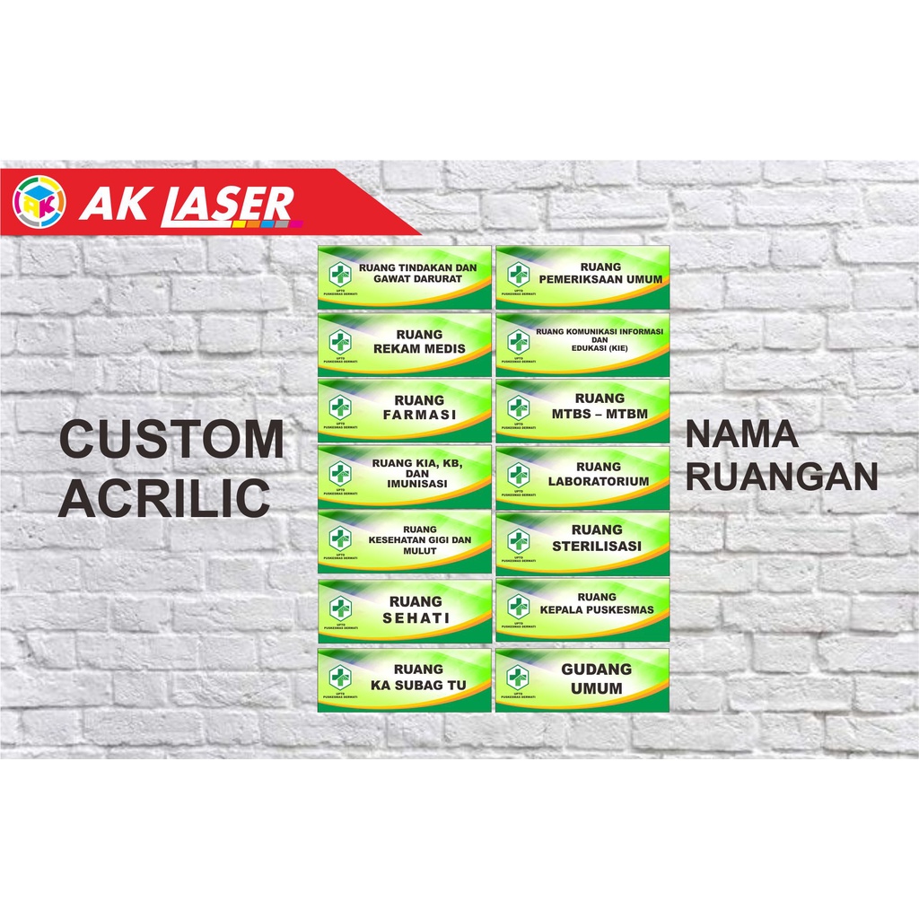 Jual AKRILIK-SIGNAGE CUSTOM PAPAN TANDA RUANGAN | Shopee Indonesia