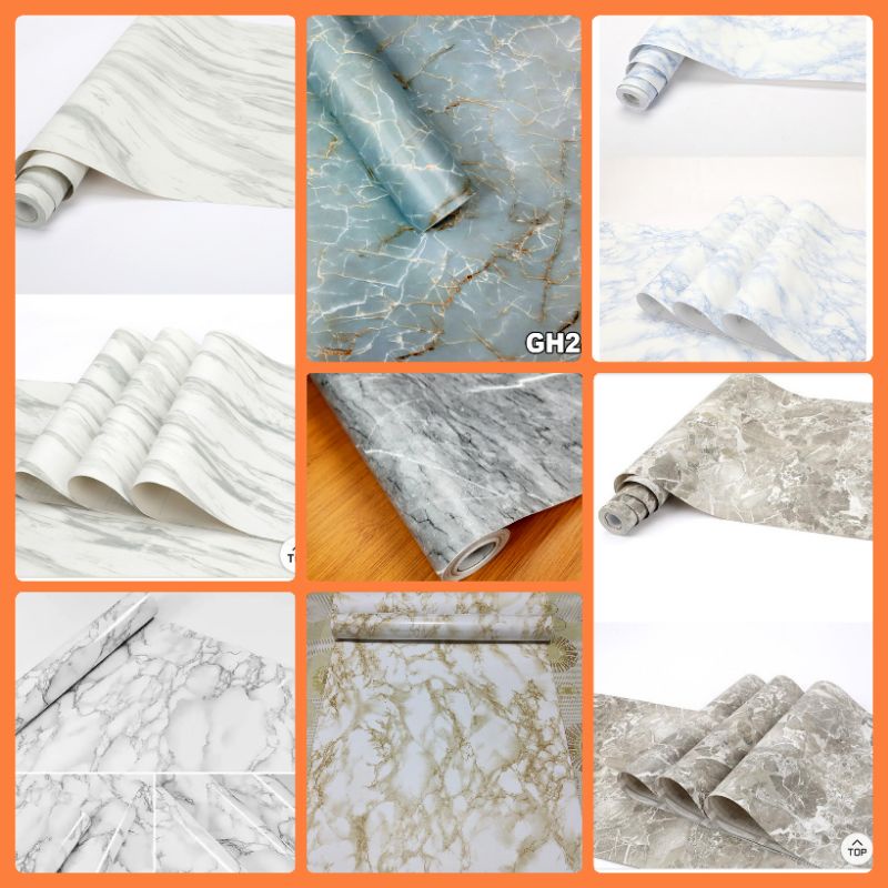 Jual WALLPAPER 8 METER Marmer granit wallpaper sticker dinding ukuran ...