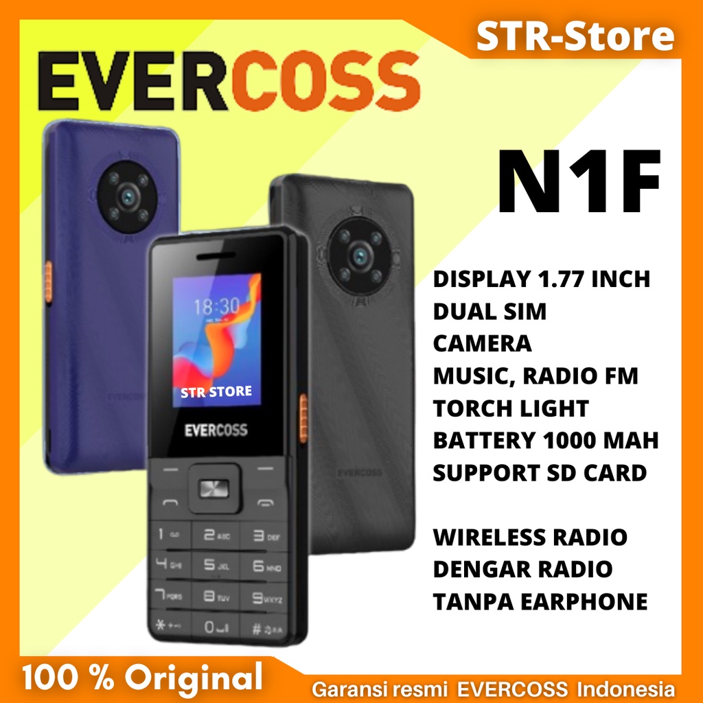 Jual EVERCOSS N1F FEATURED PHONE CANDYBAR HP MURAH EVER COSS N1F ...