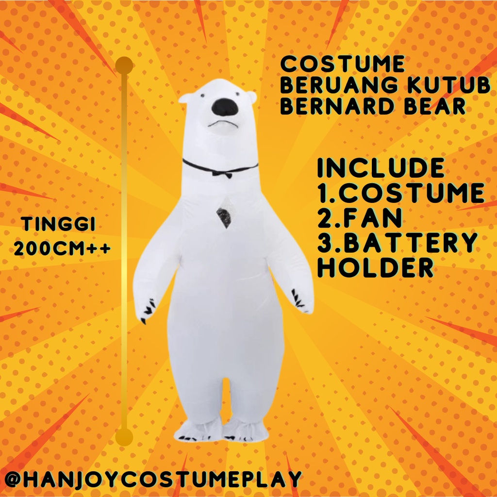 Jual Kostum Polar Bear Beruang Kutub / Costume Animal Hewan Binatang ...