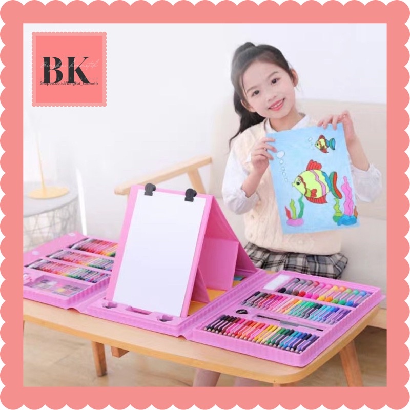 Jual SET CRAYON 208 / 150 ALAT MEWARNAI MELUKIS KOMPLIT | Shopee Indonesia