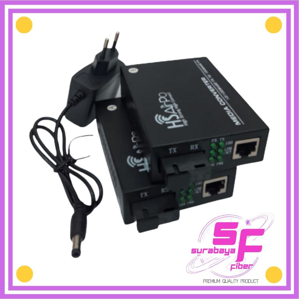 Jual TERMURAH HTB CONVERTER 3100 A/B Fiber Optical Media Converter ...