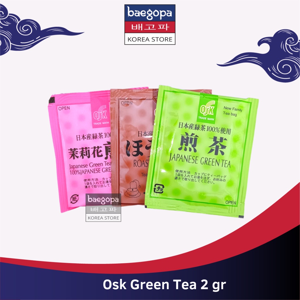 Jual OSK Teh Hijau Jepang Green Tea Sachet 2 g Import Halal│ Greentea Roasted Jasmine | Shopee ...