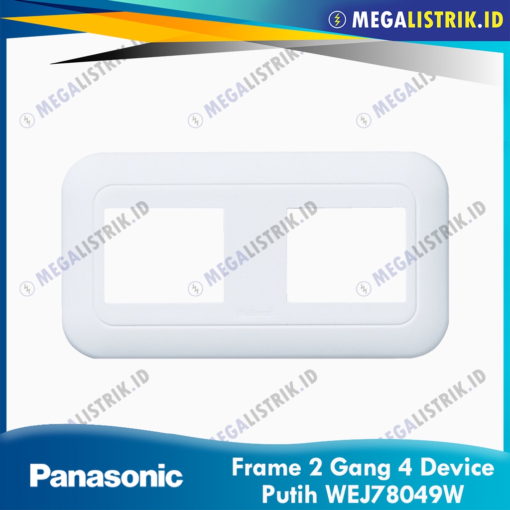 Jual PANASONIC FRAME SAKLAR 2 GANG 4 DEVICE WIDE SERIES PUTIH / WHITE ...