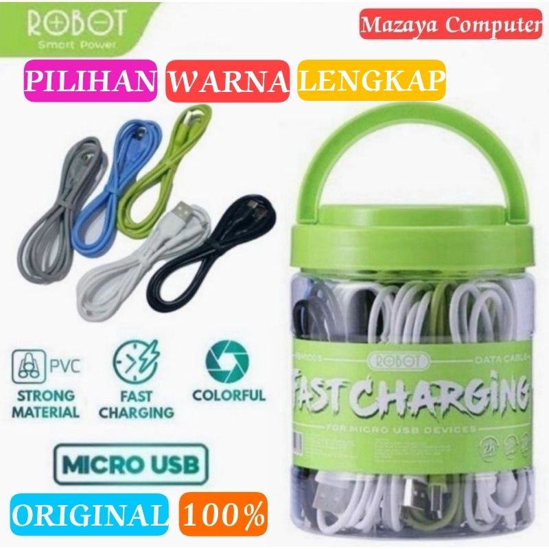Jual Kabel Data ROBOT RBM100s Fast 2A Cable Cas Charger Micro USB ... Jual Kabel Data ROBOT RBM100s Fast 2A Cable Cas Charger Micro USB ...
