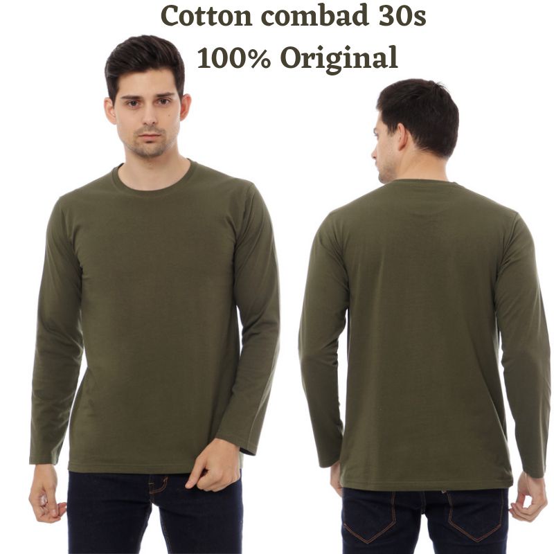 Jual Baju Kaos Polos Pria Lengan panjang dan Lengan Pendek Cotton ... Jual Baju Kaos Polos Pria Lengan panjang dan Lengan Pendek Cotton ...