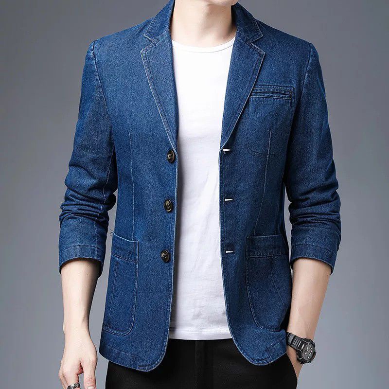 Jual Blazer Denim Pria Blazer Jeans Pria Terbaru | Shopee Indonesia