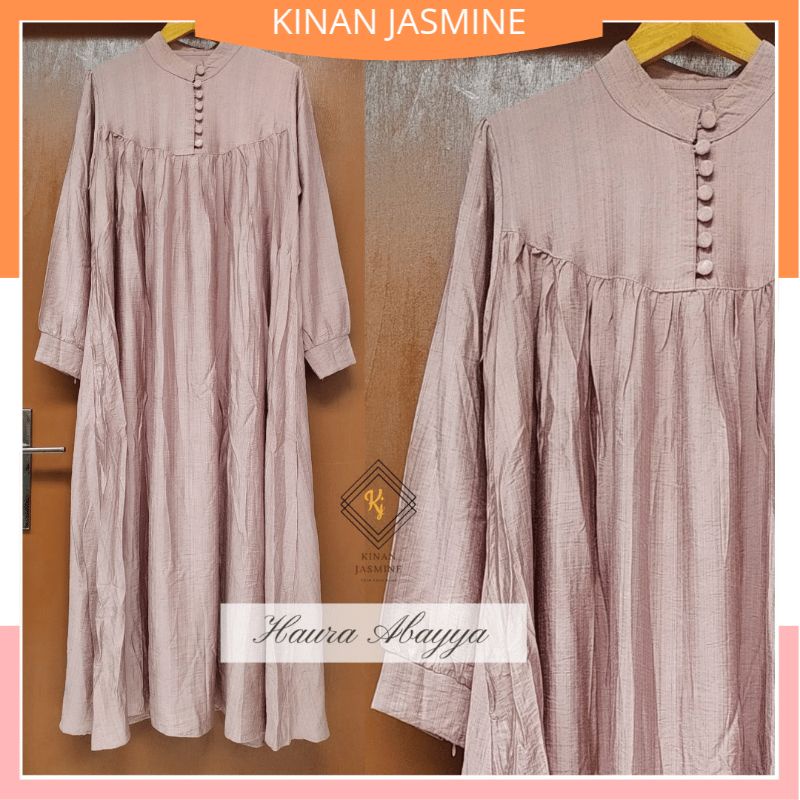 Jual GAMIS ABAYA PREMIUM Original Kinan Jasmine Cotton Polo Linen Silky ...