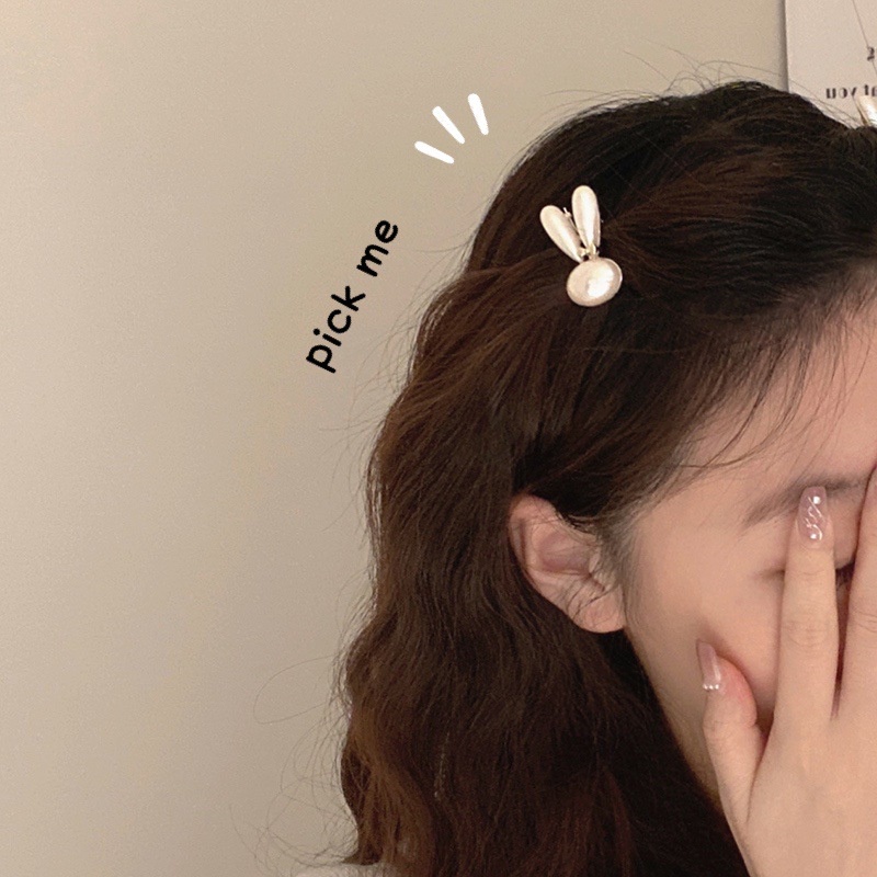 Jual [CUCI GUDANG] KLIP RAMBUT RABBIT MUTIARA PEARL RETRO MINI KECIL ...